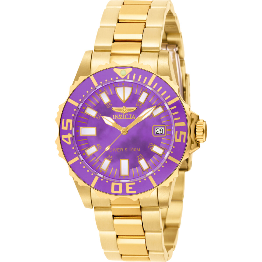 Invicta Pro Diver Quartz Purple Dial Men's Watch 10622 886678106226 ...