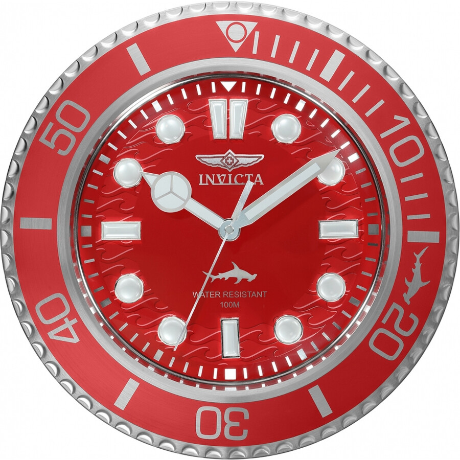 Invicta Pro Diver Quartz Red Dial Clock 47779 886678585229 - Watches ...