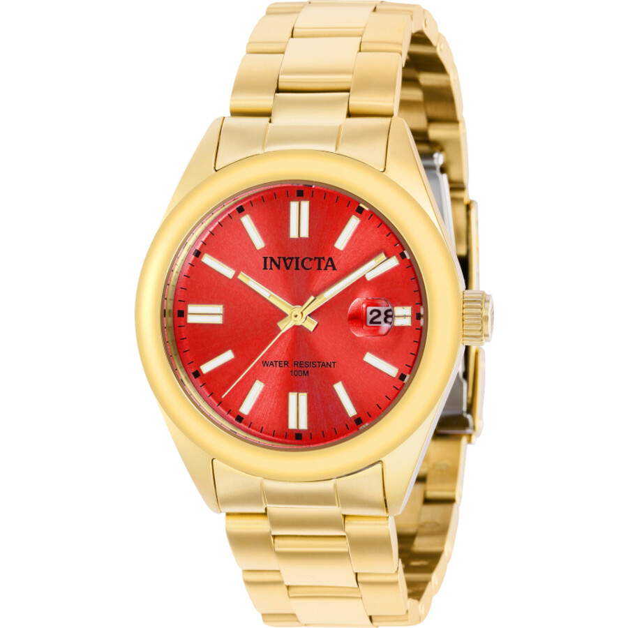 Invicta Pro Diver Quartz Red Dial Ladies Watch 38485 886678522958 - Pro ...