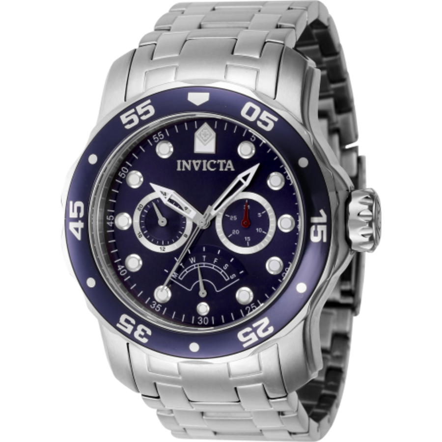 Invicta Pro Diver Retrograde GMT Quartz Blue Dial Men's Watch 46993 ...
