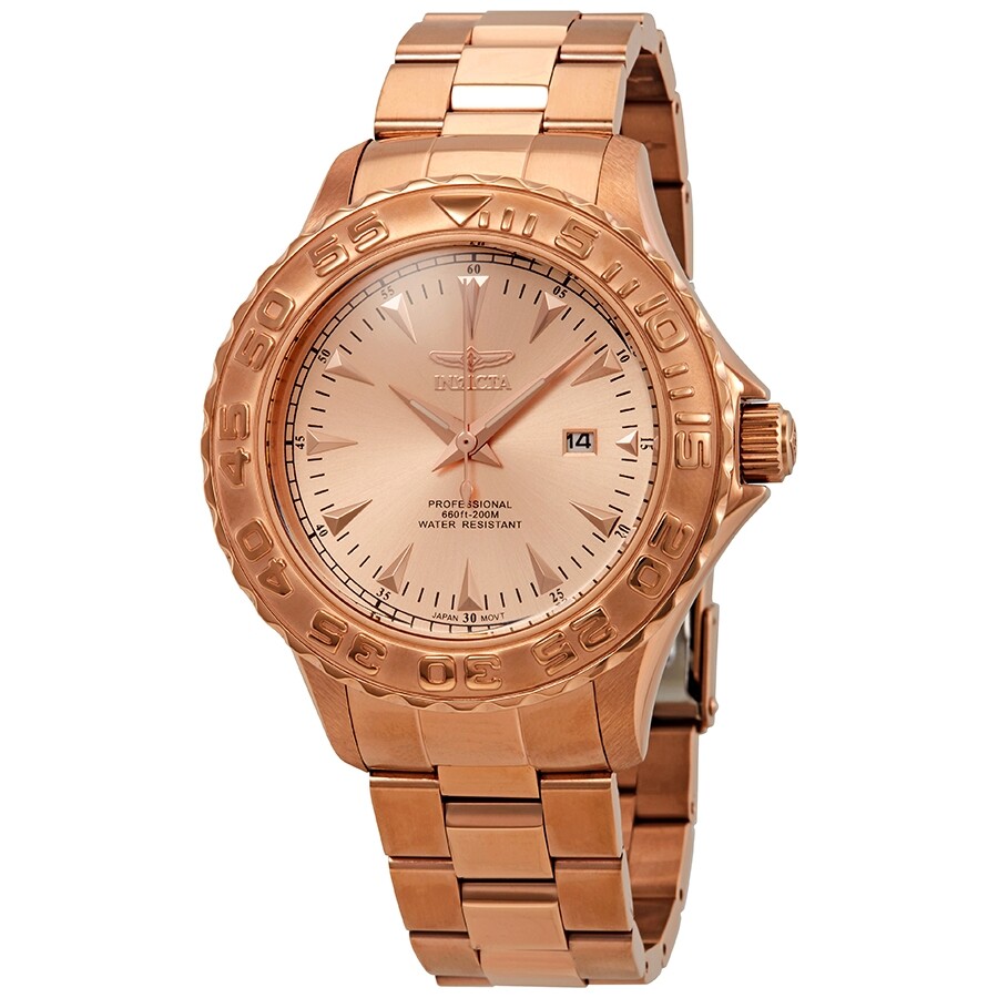 Invicta Pro Diver Rose Dial Rose Gold-plated Men's Watch 15470 ...
