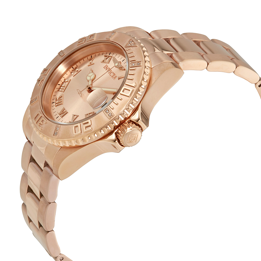 Invicta Pro Diver Rose Dial Rose Gold-tone Ladies Watch 12821 - Pro ...