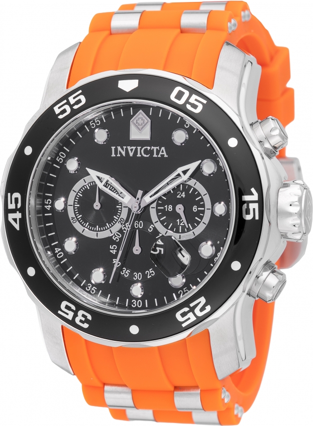 Invicta Pro Diver SCUBA Chronograph GMT Quartz Black Dial Men's Watch ...