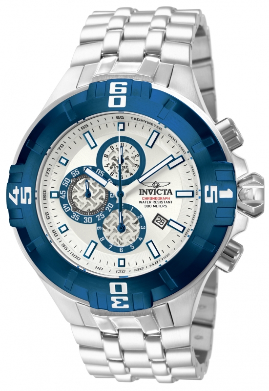 Invicta Pro Diver Silver Dial Chronograph Stainless Steel Men's Watch ...