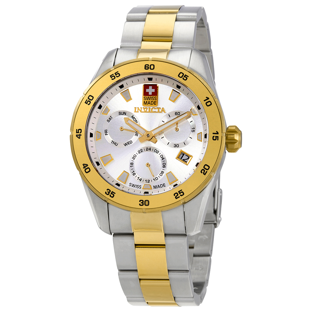 Invicta Pro Diver Silver Dial Two-tone Men's Watch 33475 886678397501 ...