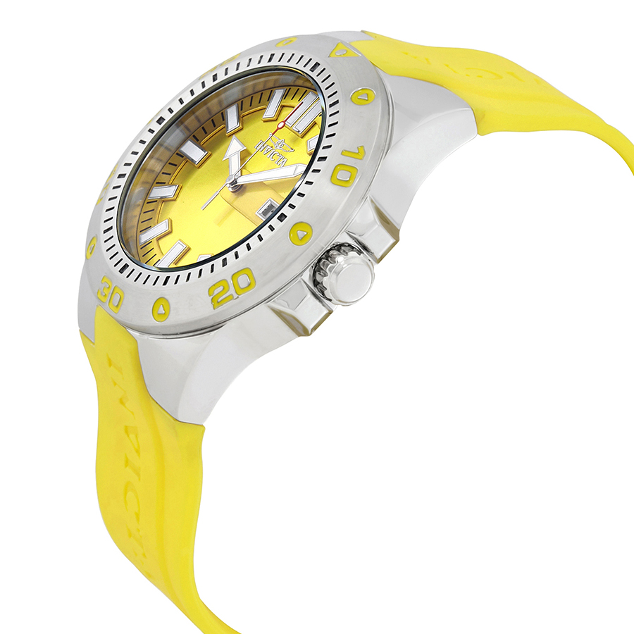Invicta Pro Diver Yellow Dial Men's Watch 25760 - Pro Diver Quartz ...