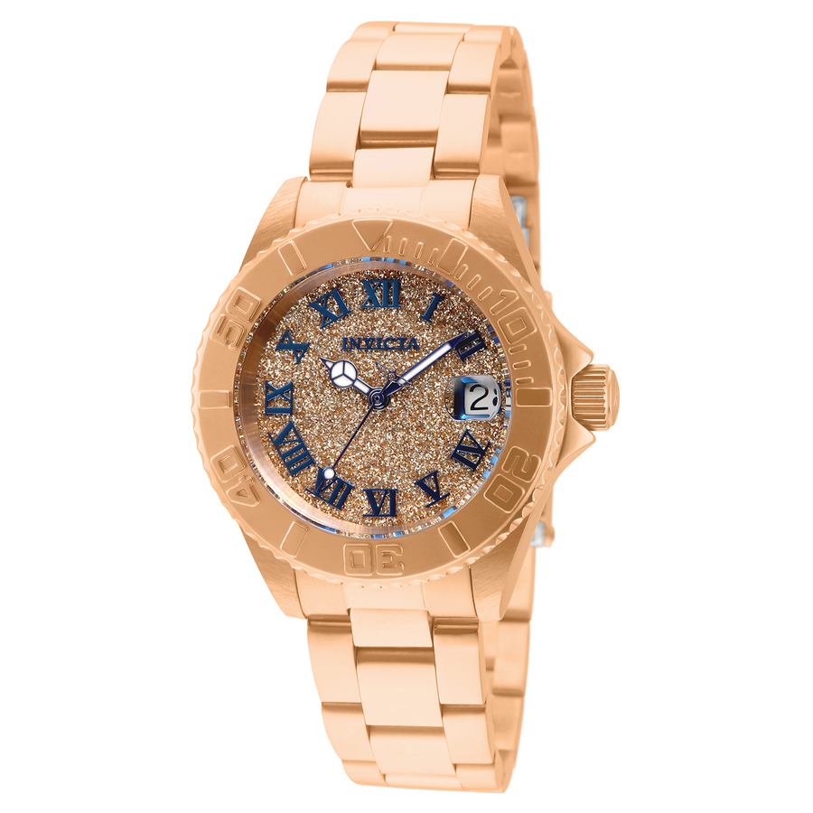 Invicta Angel Date Quartz Rose Gold Dial Ladies Watch 33361 ...