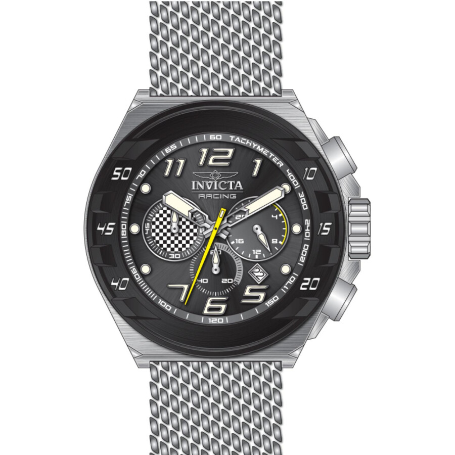 Invicta Racing Chronograph GMT Date Quartz Black Dial Men's Watch 47203 ...