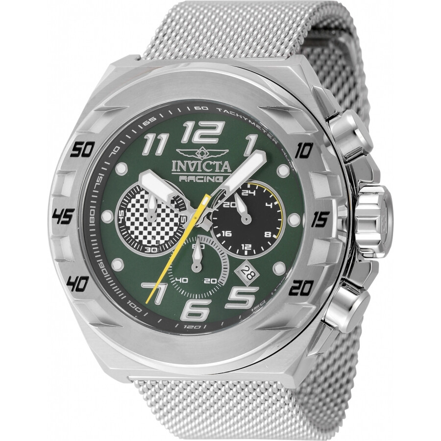 Invicta Racing Chronograph GMT Quartz Green Dial Men's Watch 47200 ...