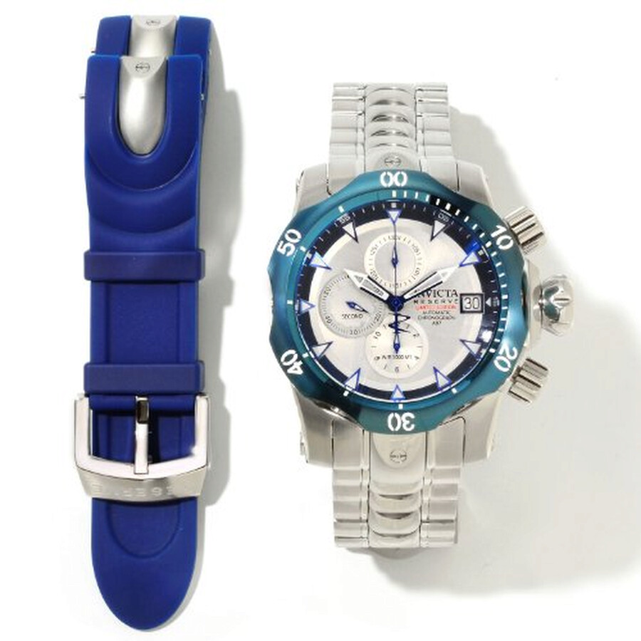 Invicta Reserve Chronograph Automatic Chronometer Silver Dial Men's ...