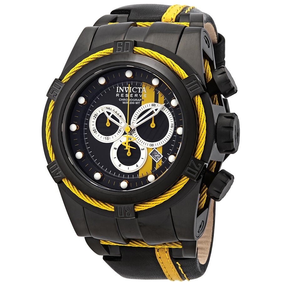 Invicta Reserve Chronograph Black Dial Men's Watch 26472 886678319084 ...