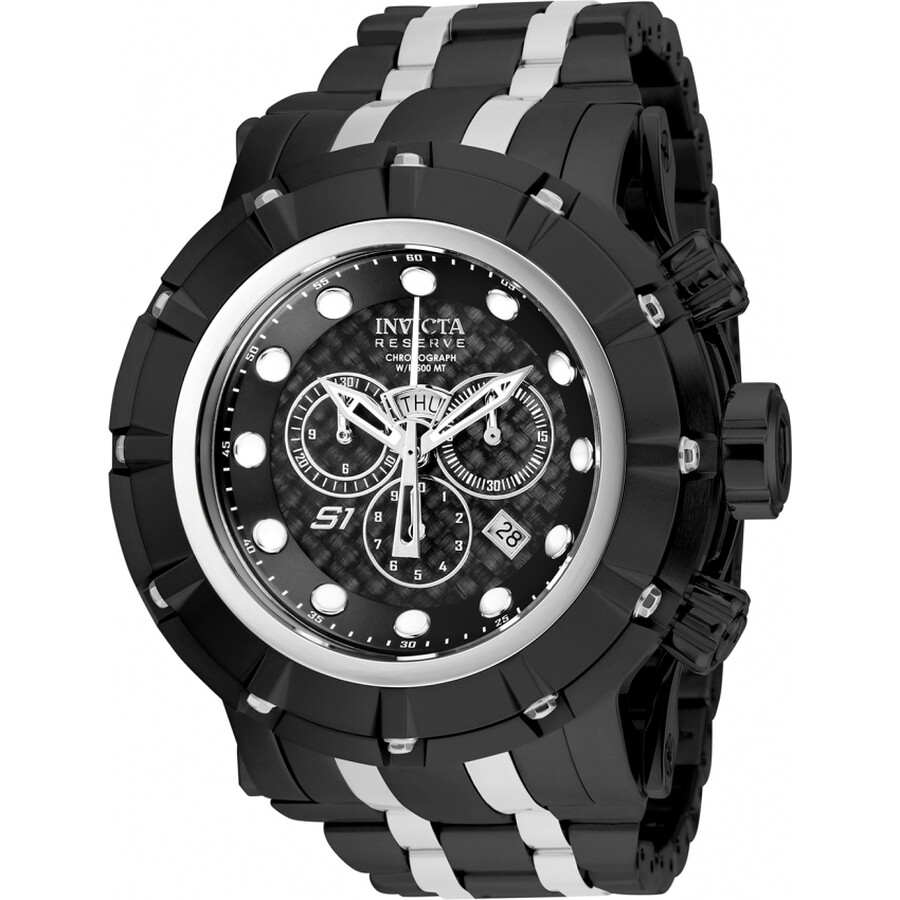 Invicta Reserve Chronograph Black Dial Two-tone Men's Watch 16760 ...