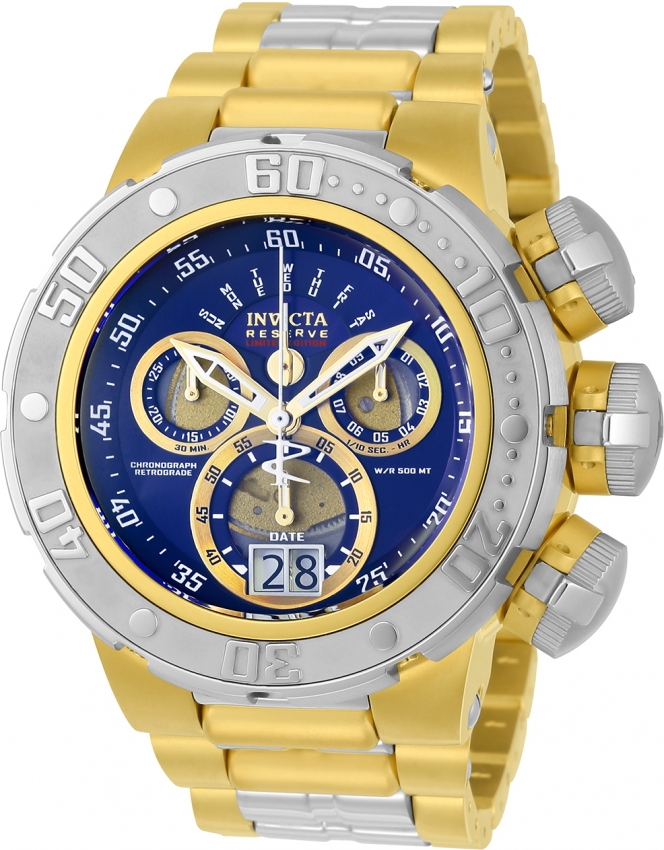 Invicta Reserve Chronograph Blue Dial Men's Watch 23565 886678286874 ...