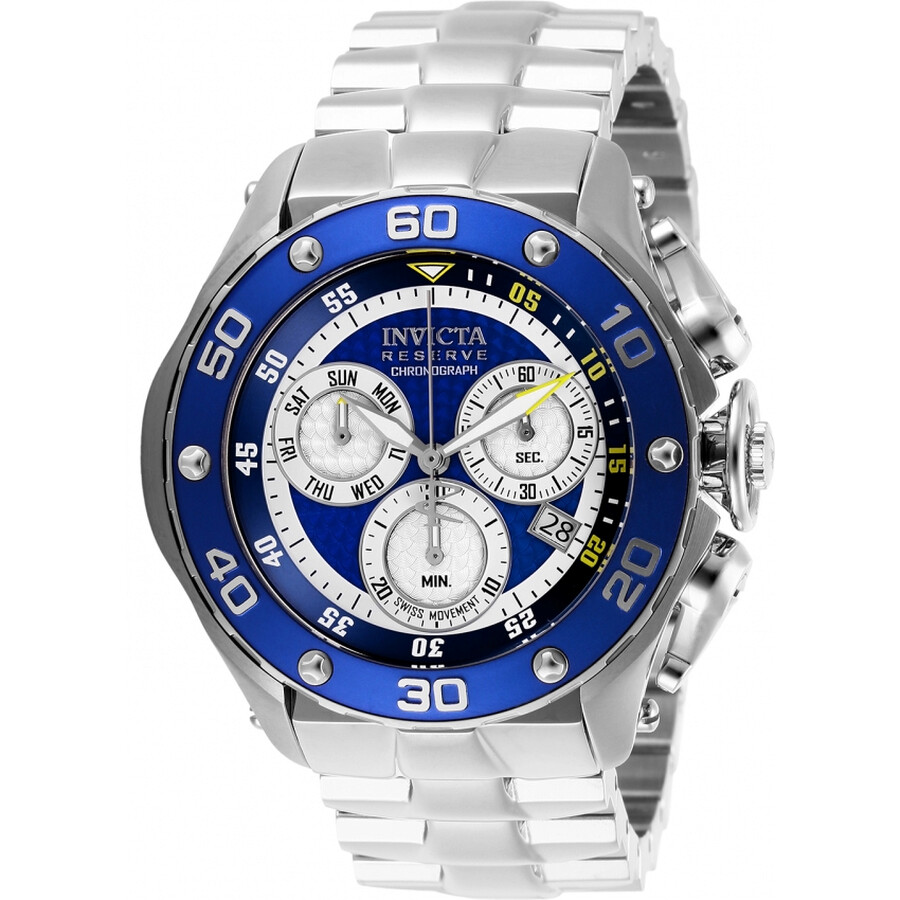 Invicta Reserve Chronograph Blue Dial Men's Watch 26567 886678320066 ...