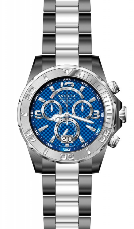 Invicta Reserve Chronograph Blue Dial Two-tone Men's Watch 14054 ...