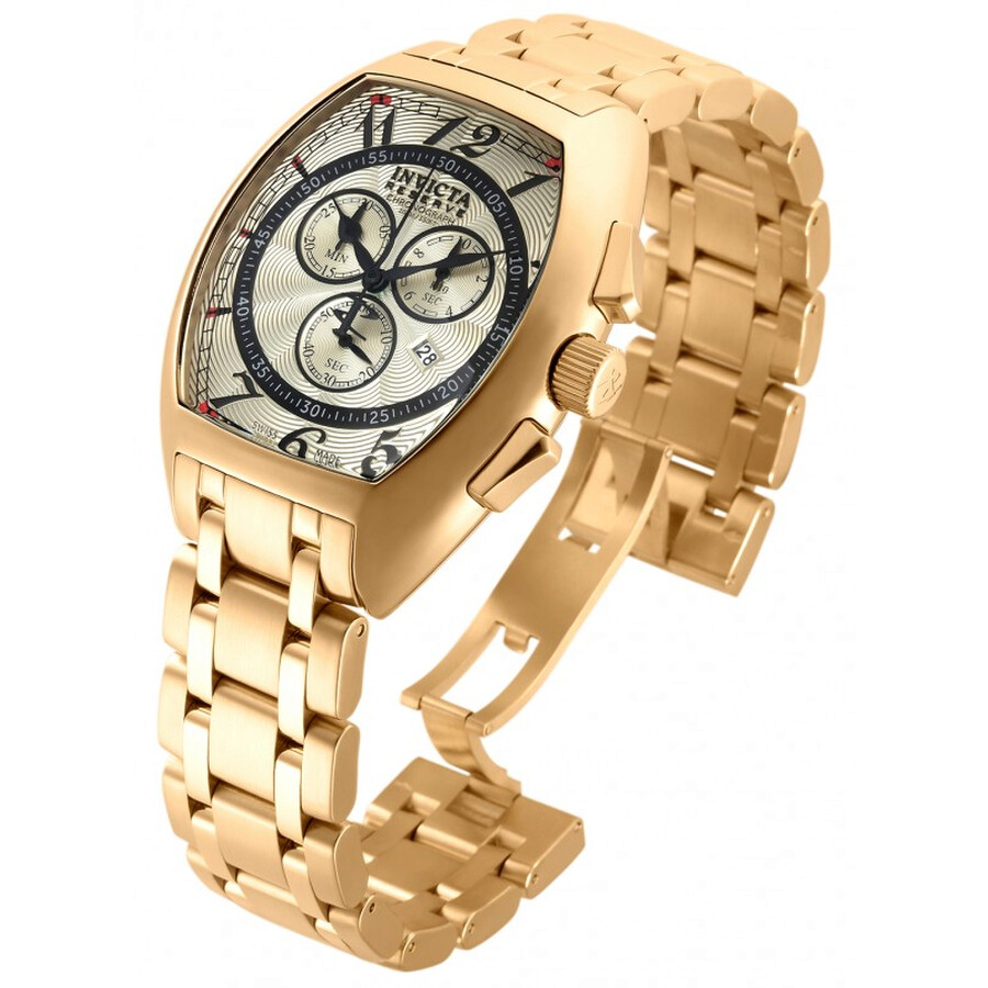 Invicta Reserve Chronograph Gold Dial Gold-tone Ladies Watch 17281 ...