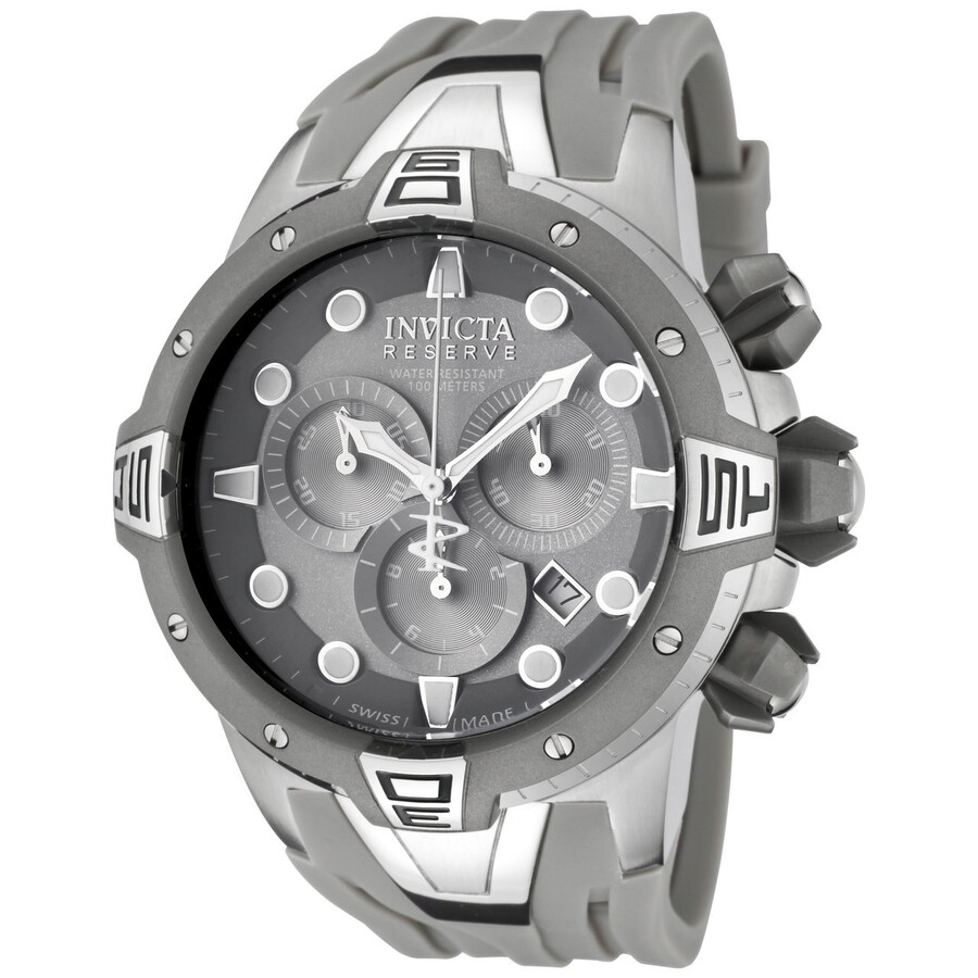 Invicta Reserve Chronograph Grey Dial Men's Watch 0646 843836006460 ...
