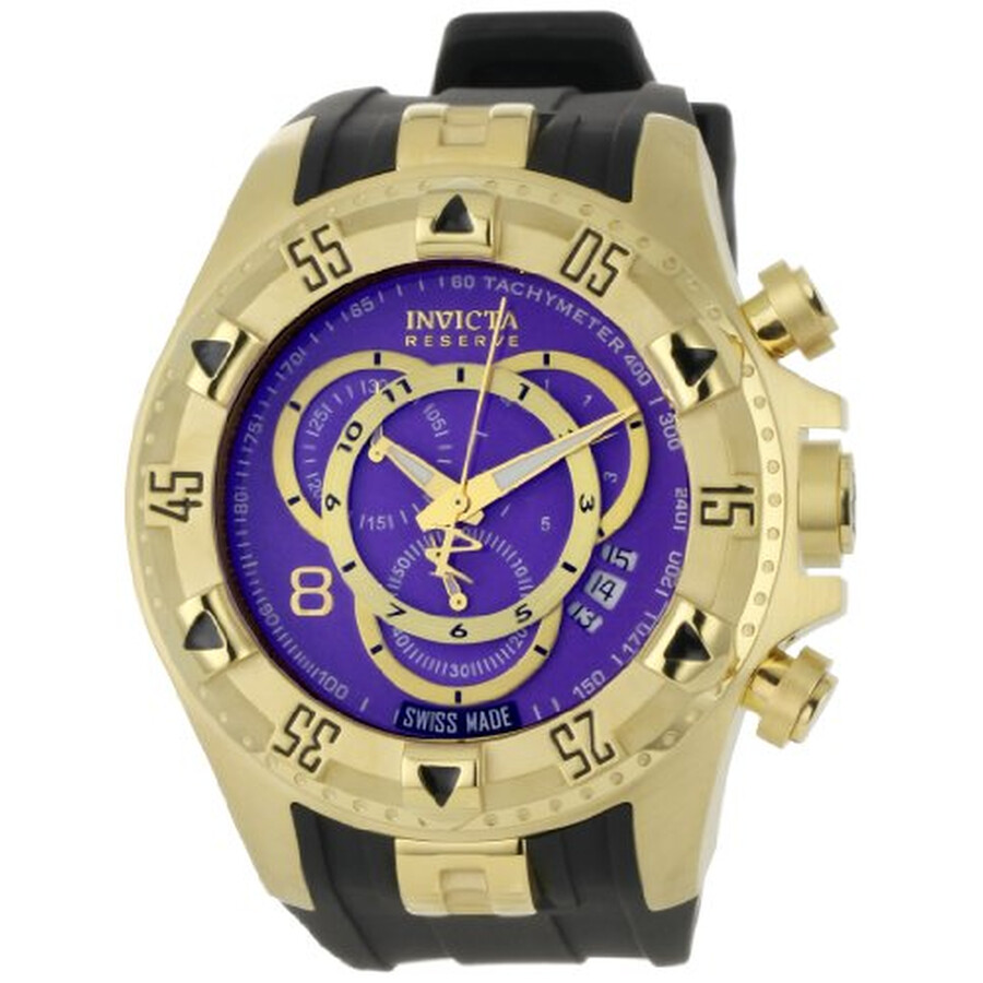 Invicta Reserve Chronograph Purple Dial Men's Watch 0922 843836009225 ...