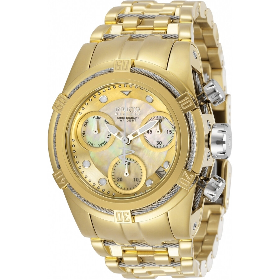Invicta Reserve Chronograph Quartz Gold Dial Ladies Watch 30526 ...