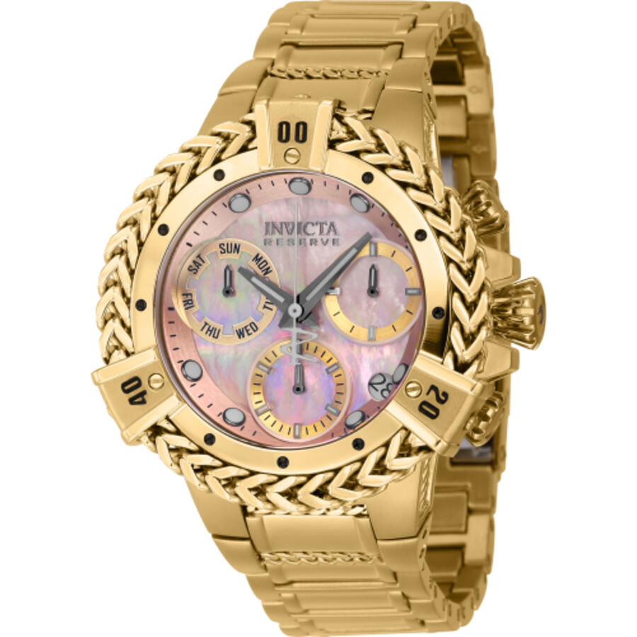Invicta Reserve Chronograph Quartz Pink Dial Ladies Watch 42621 ...
