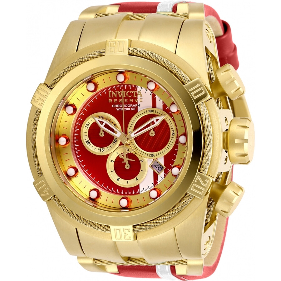 Invicta Reserve Chronograph Quartz Red Dial Men's Watch 29050 ...