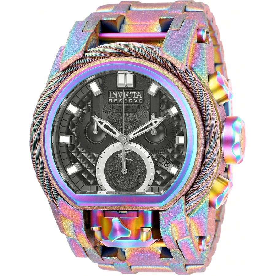Invicta Reserve Zeus Magnum Chronograph Titanium Grey Dial Men's Watch ...