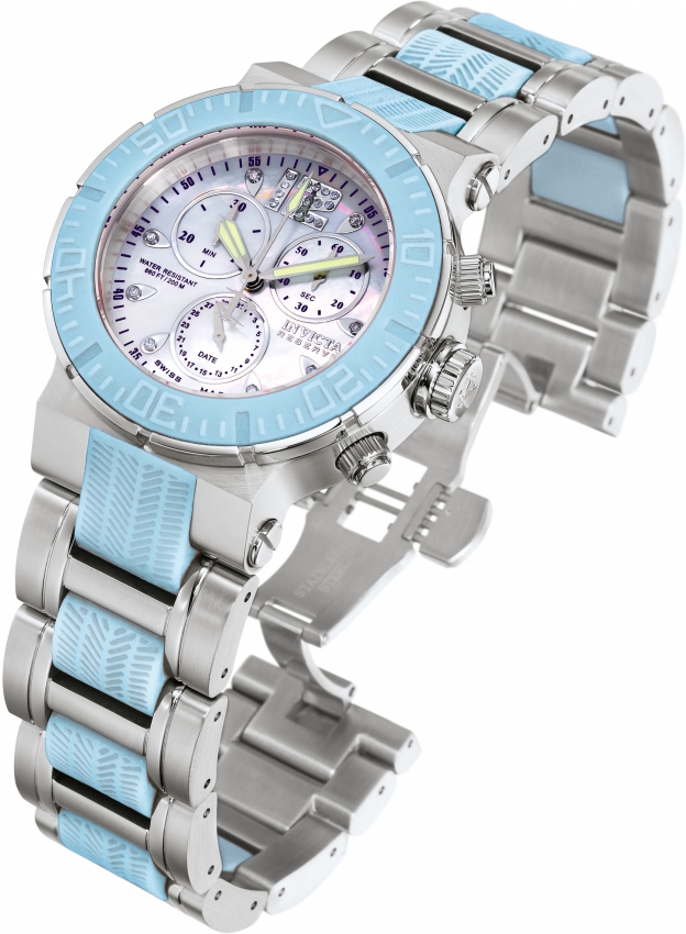 Invicta Reserve Collection Chronograph Light Blue Ladies Watch 0169 ...