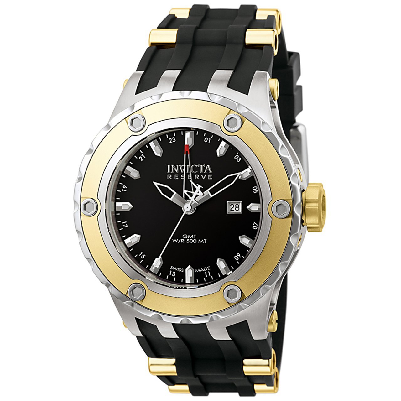 Invicta Reserve Collection GMT 18kt Gold-plated Men's Watch 6178 ...