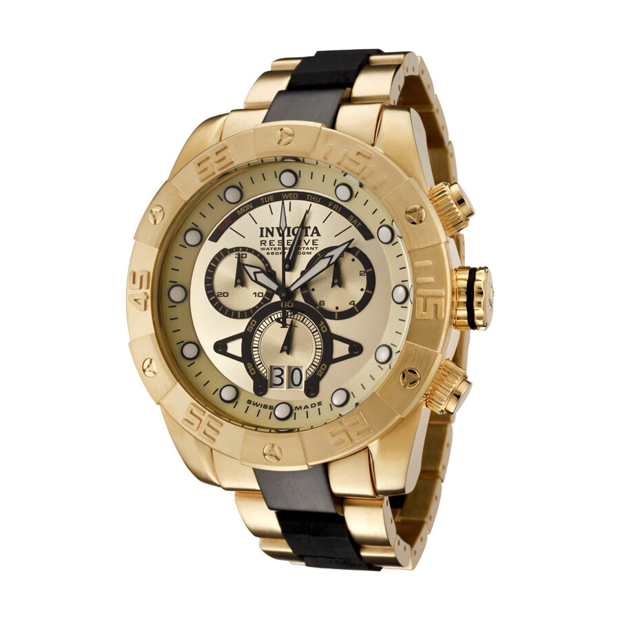 Invicta Reserve Collection Leviathan II Gold -plated Steel Men's Watch ...