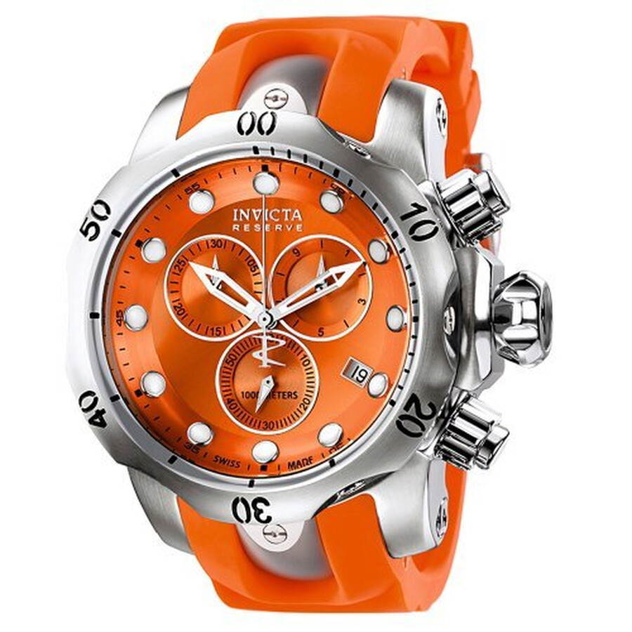 Invicta Reserve Collection Sub-aqua Venom Chronograph Orange Dial Men's ...
