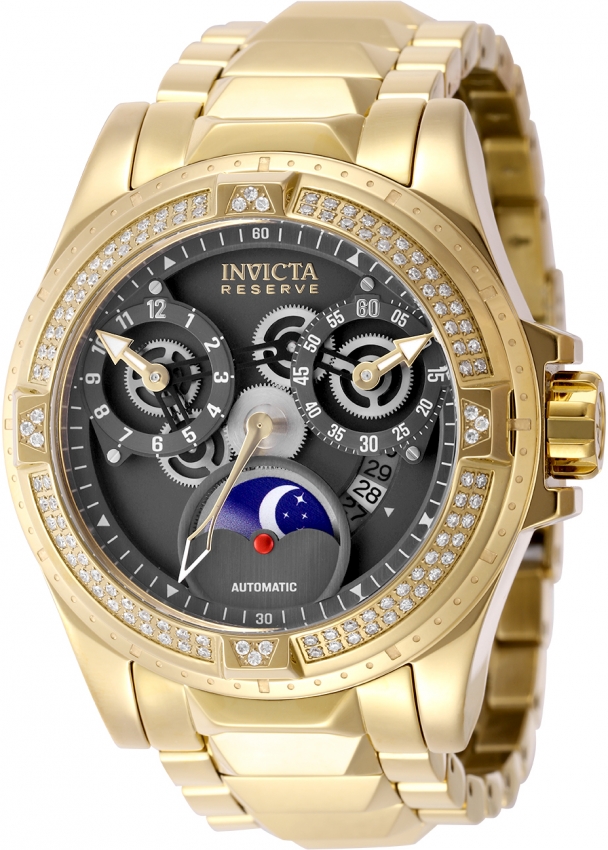 Invicta Reserve Excursion Automatic Diamond Gunmetal Dial Men's Watch ...
