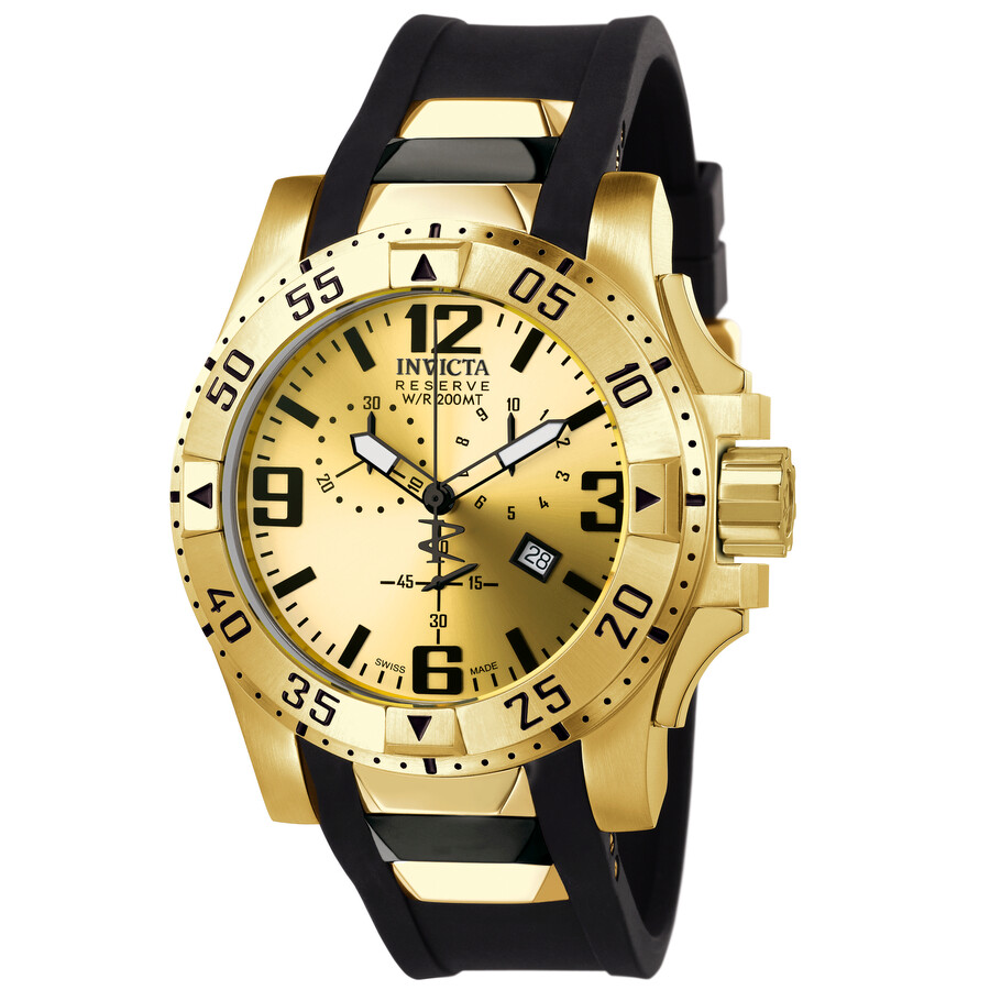 Invicta Reserve Excursion Chronograph Gold Dial Men's Watch 6267 ...