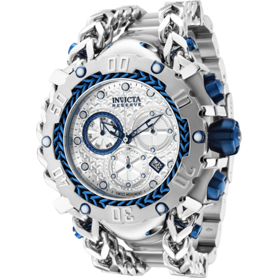 Invicta Reserve Gladiator Chronograph Quartz Silver Dial Men's Watch ...