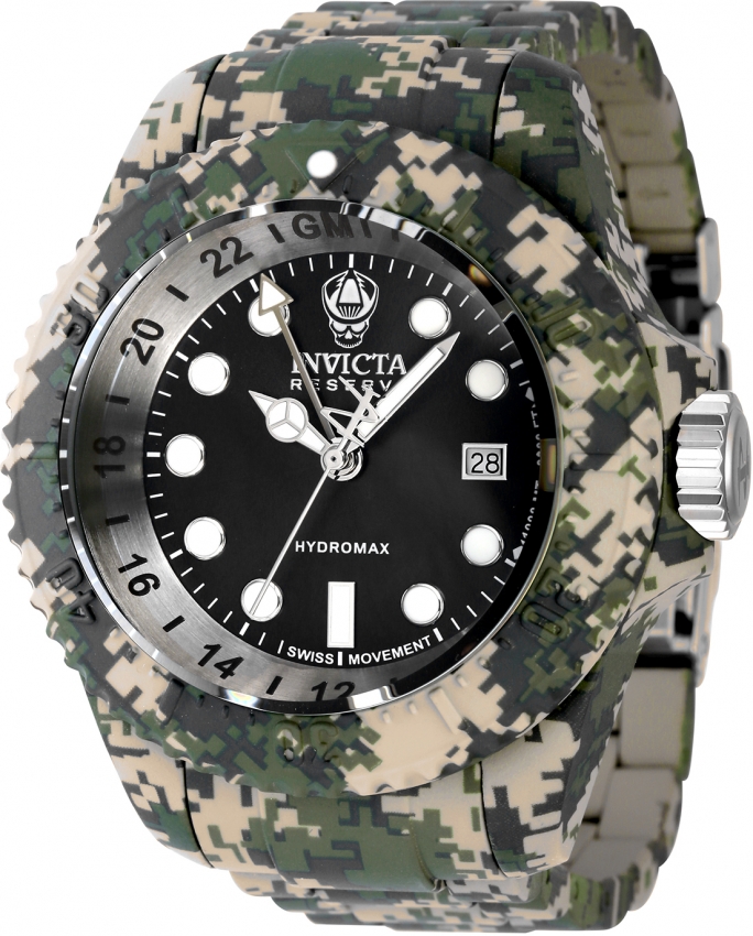 Invicta Reserve GMT Quartz Black Dial Men's Watch 40462 886678543595 ...