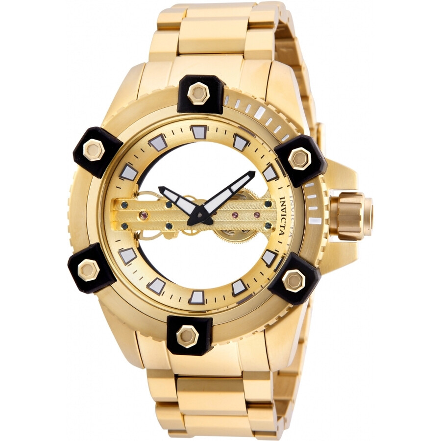 Invicta Reserve Gold Transparent Dial Men's Watch 26486 886678319220 ...