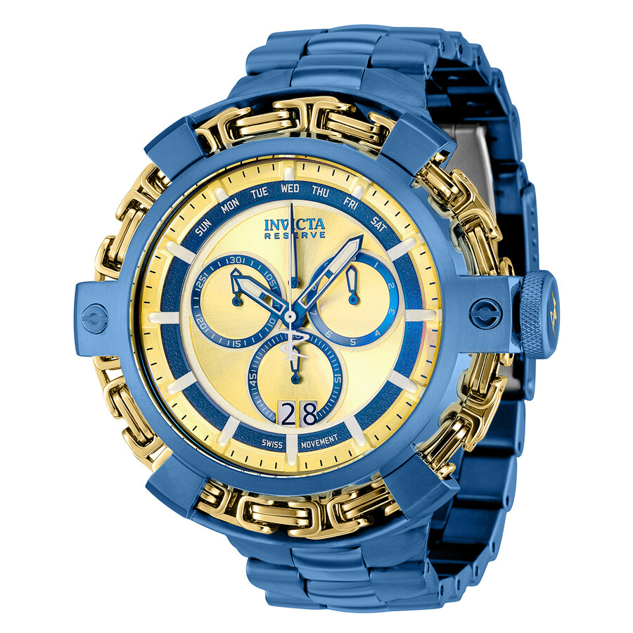 Invicta Reserve Chronograph Quartz Gold Dial Men's Watch 36188 ...