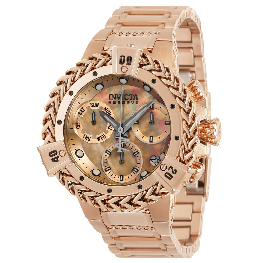 Invicta Reserve Herc Chronograph Quartz Rose Gold Dial Ladies Watch ...