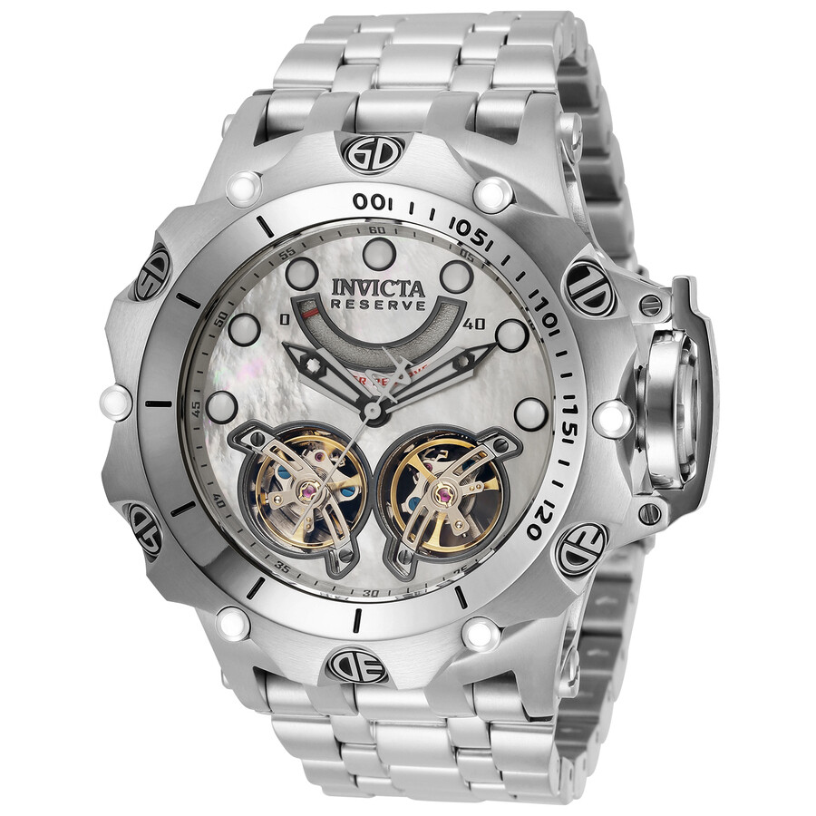Invicta Reserve Automatic Mother of Pearl White Dial Men's Watch 33536 ...