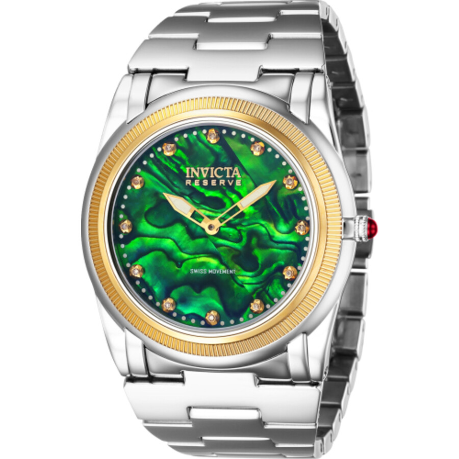 Invicta Reserve Slim Quartz Diamond Green Dial Men's Watch 41062 ...