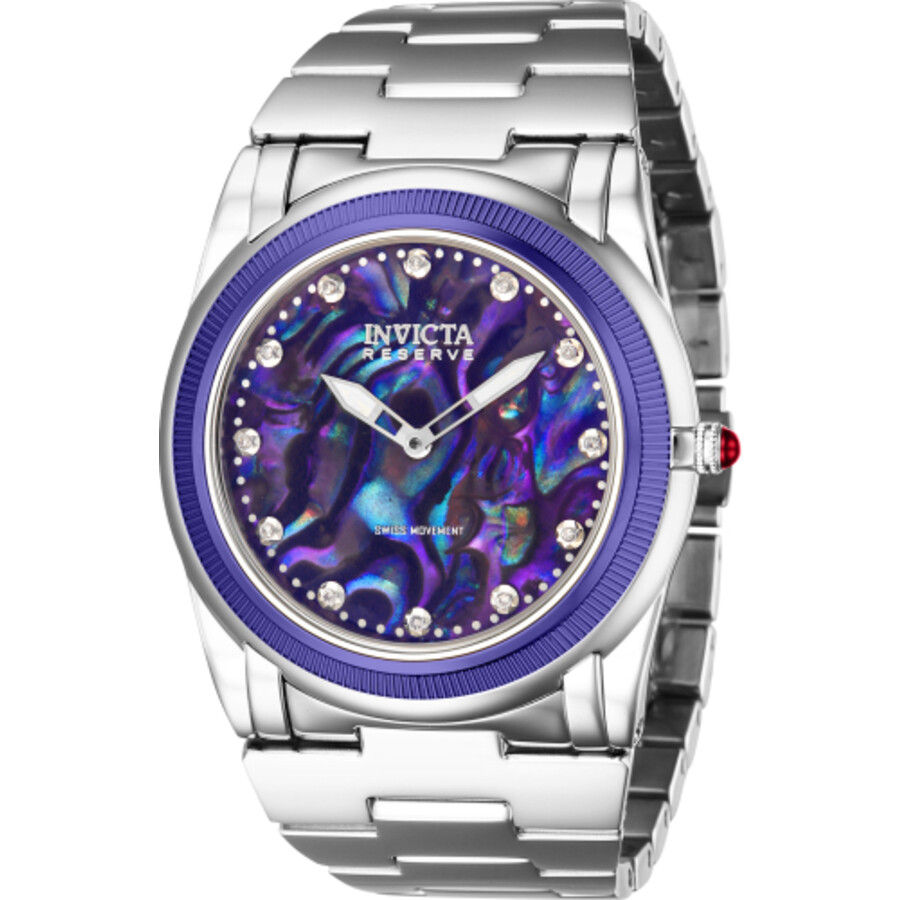 Invicta Reserve Slim Quartz Diamond Purple Dial Men's Watch 41064 ...
