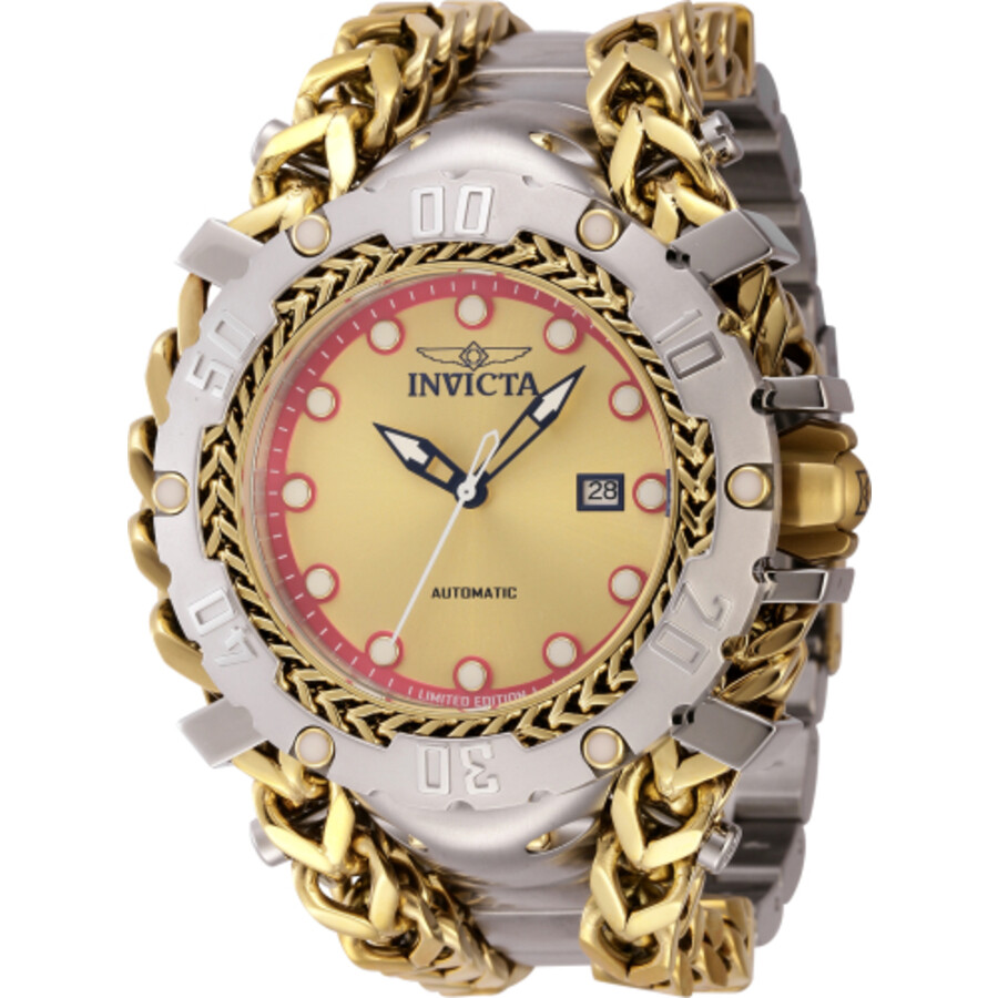 Invicta Reserve Venom Automatic Date Gold Dial Men's Watch 46218 ...