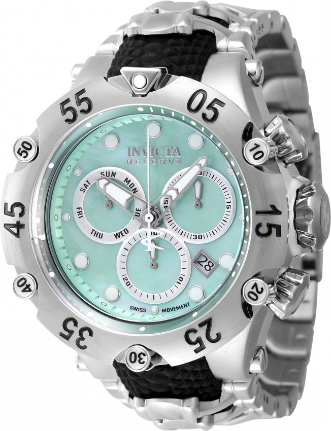 Invicta Reserve Venom Cobra Chronograph Quartz Turquoise Dial Men's ...