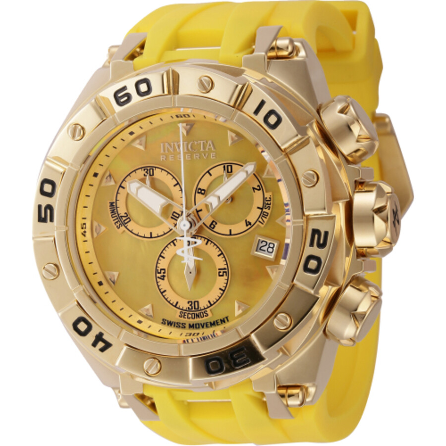 Invicta Ripsaw Chronograph Quartz Gold Dial Men's Watch 45305 ...