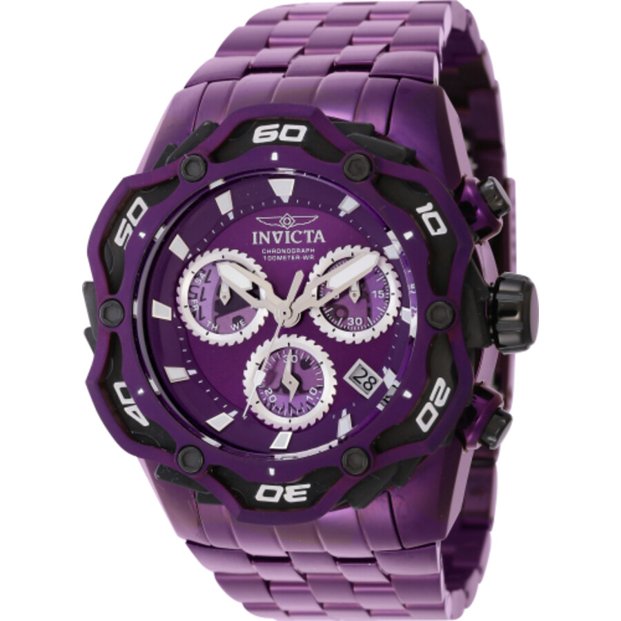 Invicta Ripsaw Chronograph Quartz Purple Dial Men's Watch 44093 ...
