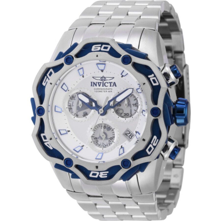Invicta Ripsaw Chronograph Quartz Silver Dial Men's Watch 44088 ...