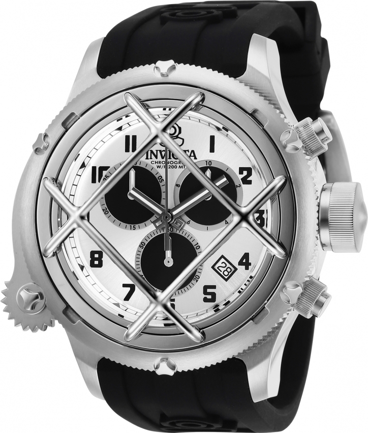Invicta Russian Diver Chronograph Quartz Silver Dial Men's Watch 27722 ...