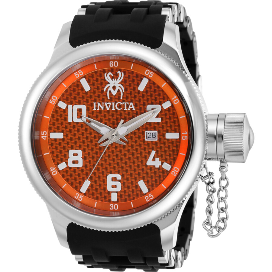 Invicta Russian Diver Quartz Orange Dial Men's Watch 36978 886678457144 ...