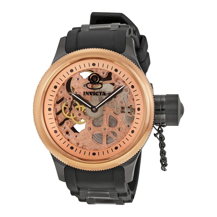 Invicta Russian Diver Rose Skeleton Dial Men's Watch 17274 886678211135 ...