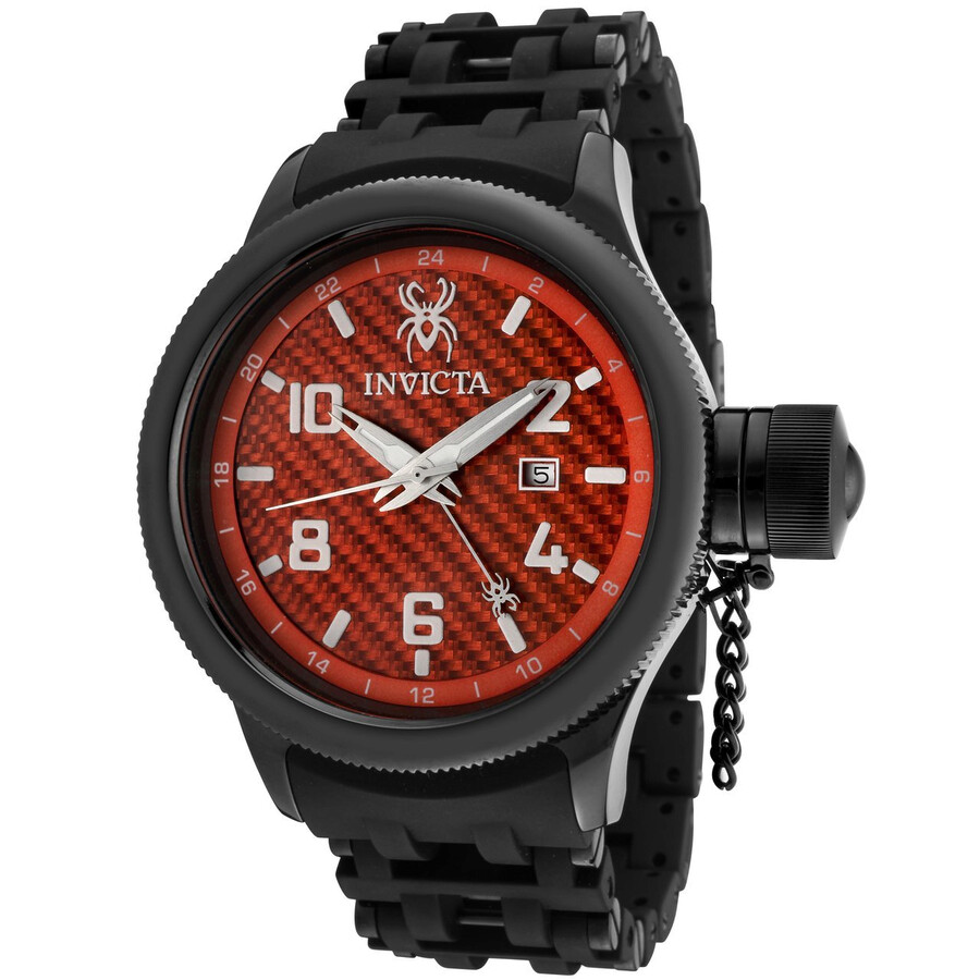 Invicta Russian Spider Red Dial Men's Watch 0563 0843836005630 ...