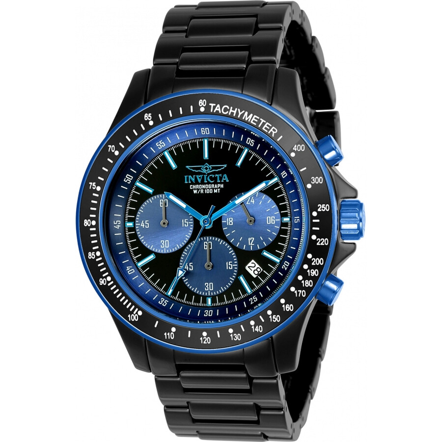 Invicta S1 Rally Black and Blue Ceramic Chronograph Men's Watch 23840 ...